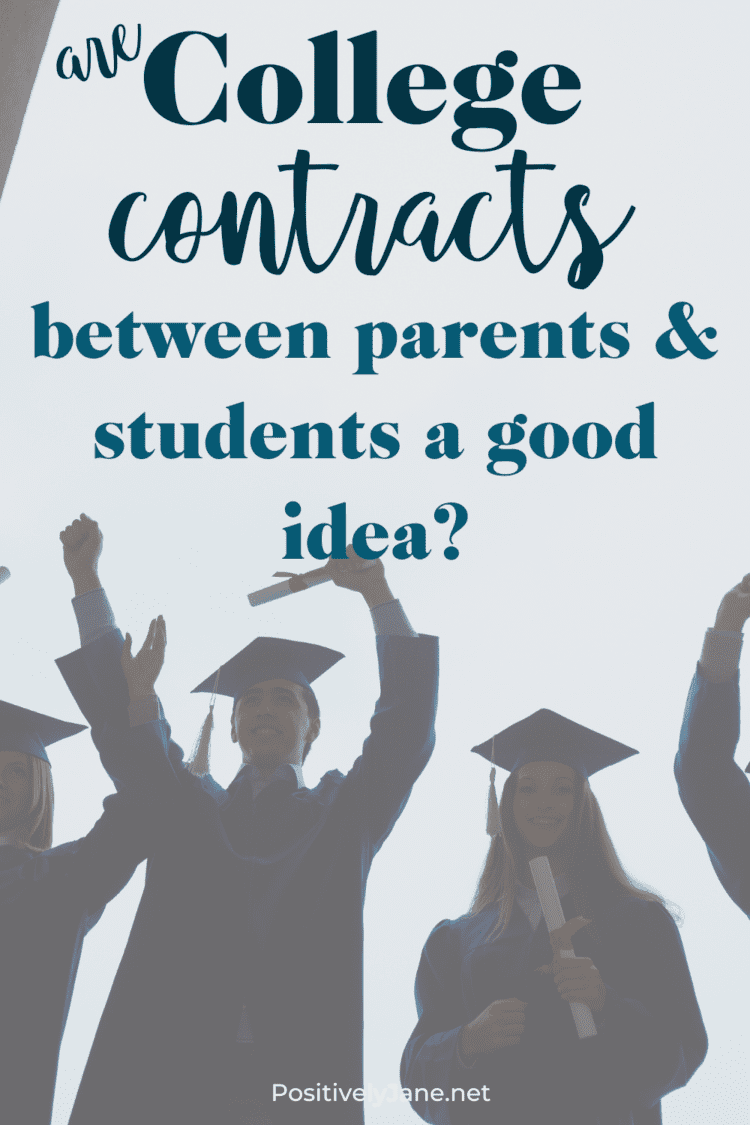 Parent College Student Contracts- FREE example