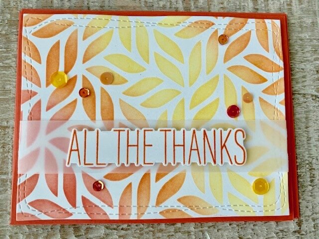 Simple Fall Cards Using Stencils